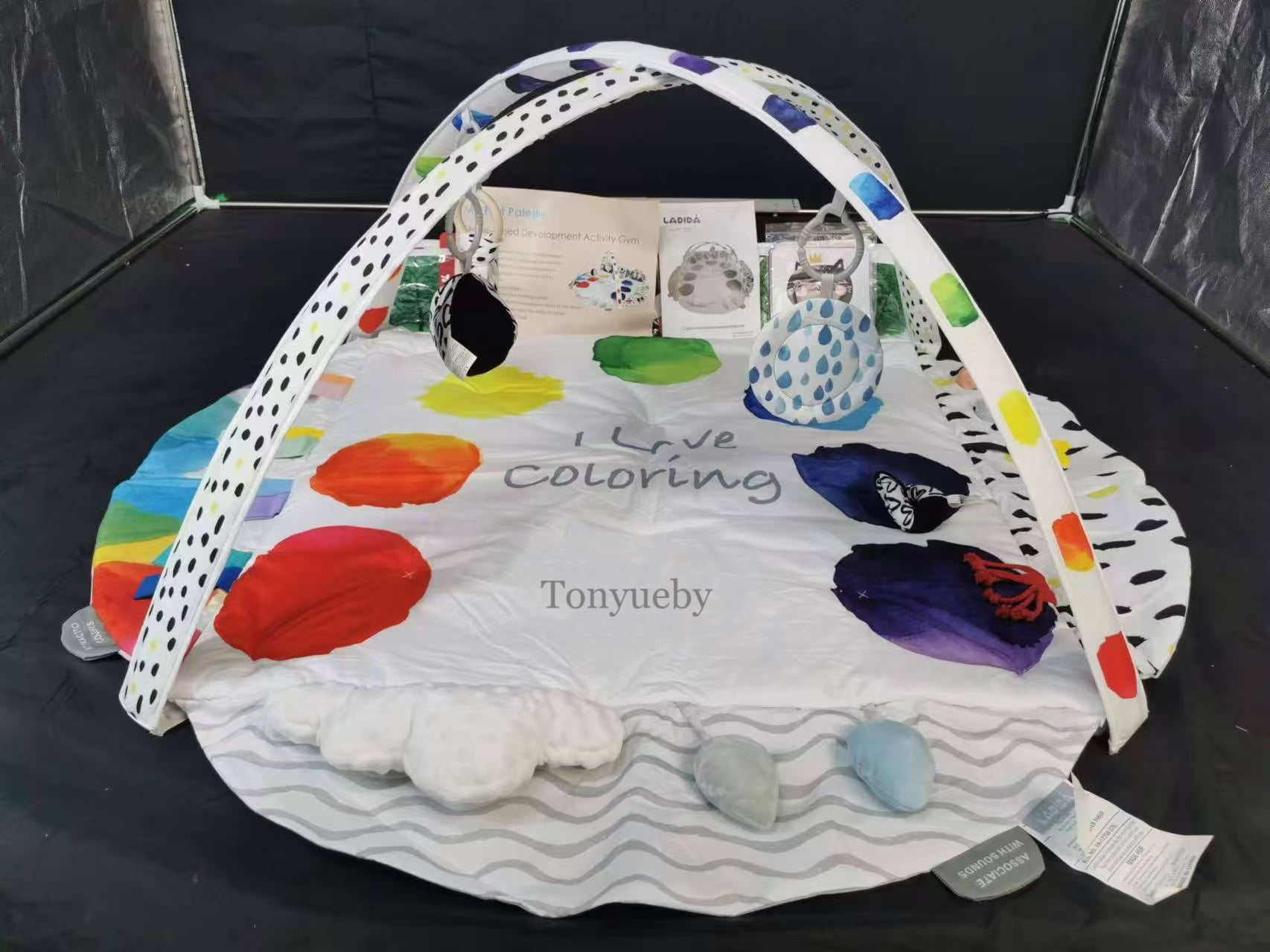 Baby Play Gym & Activity Mat, Large 45" Padded Palette Play Mat with ...