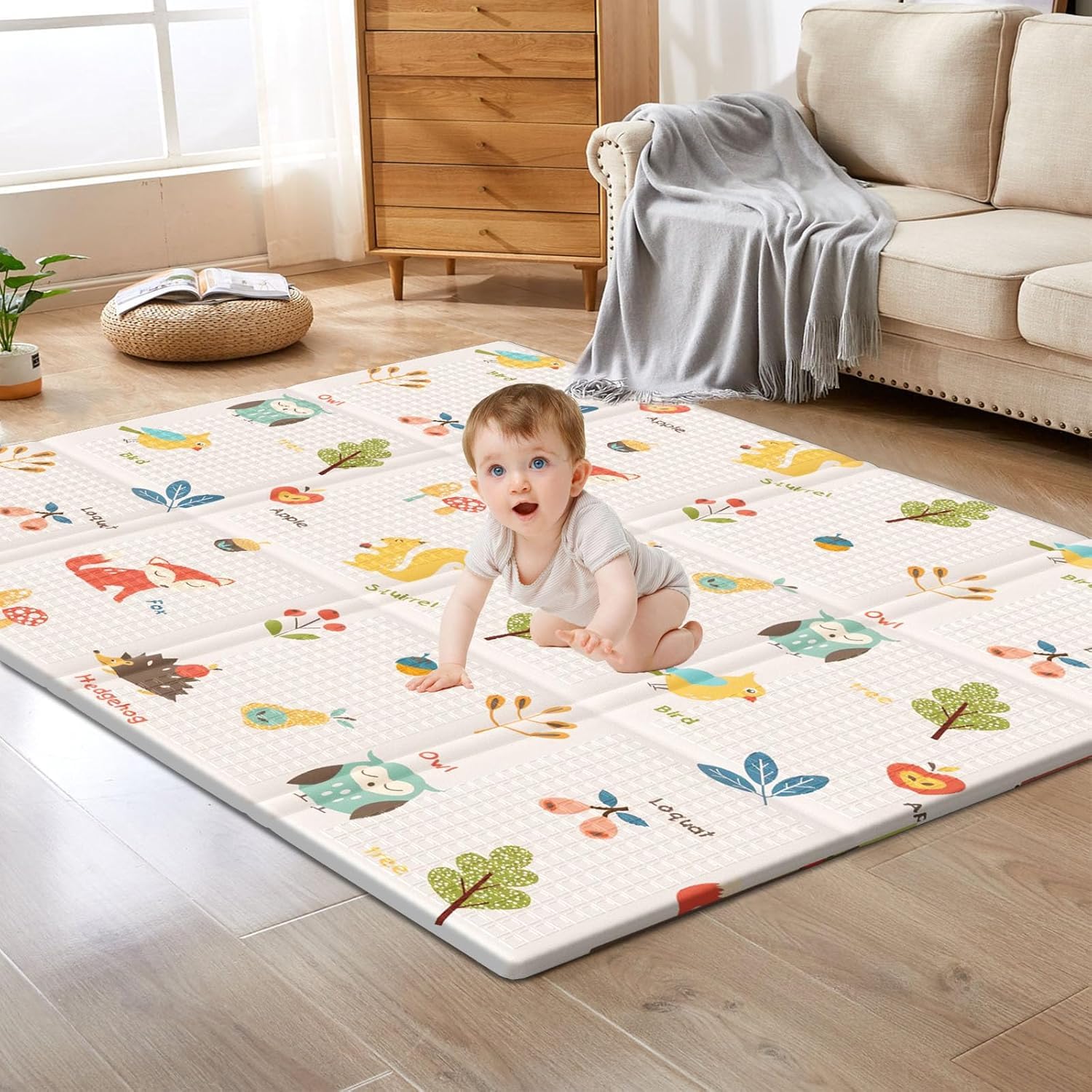 Baby Play Mat, 50 x 50 Inch Play Mat Perfect for Use Baby Playpen ...