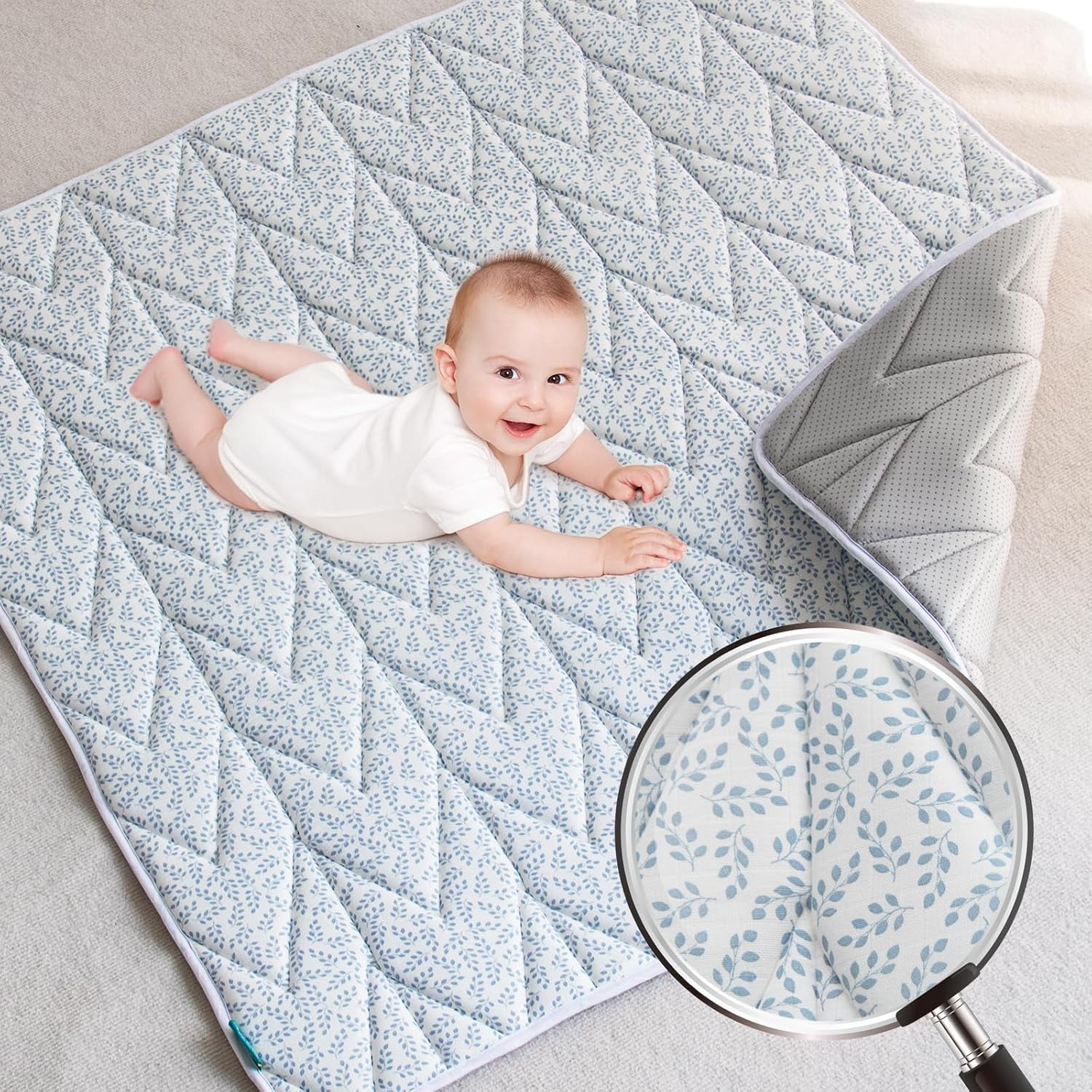 Baby Play Mat, 50x50 Baby Play Mats for Floor, Thick Foam Floor Playmat ...