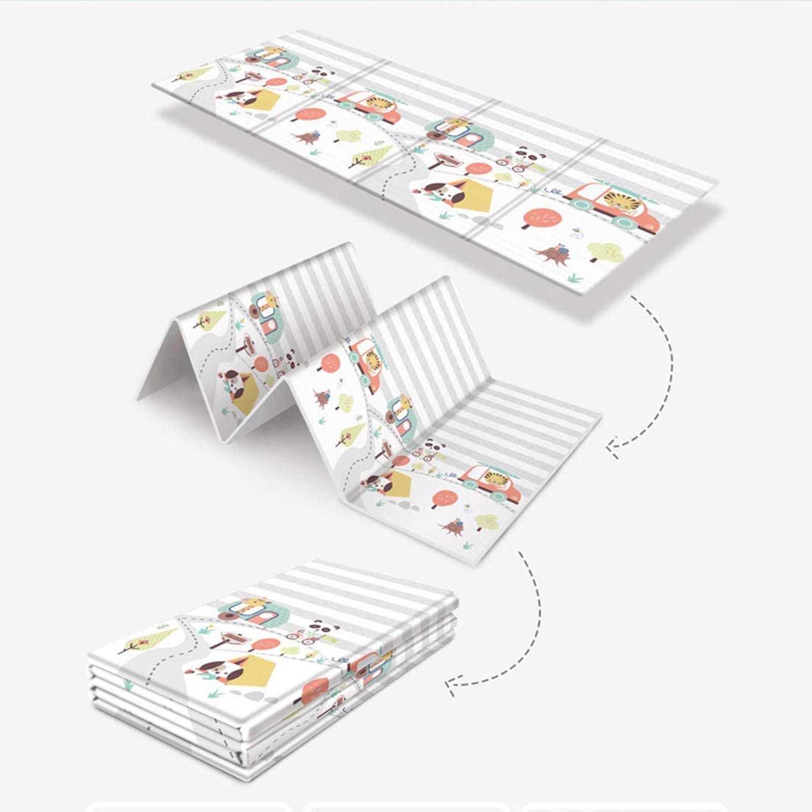 Baby Play Mat 78"x70", Extra Large Foldable Waterproof Foam Mat, Non ...