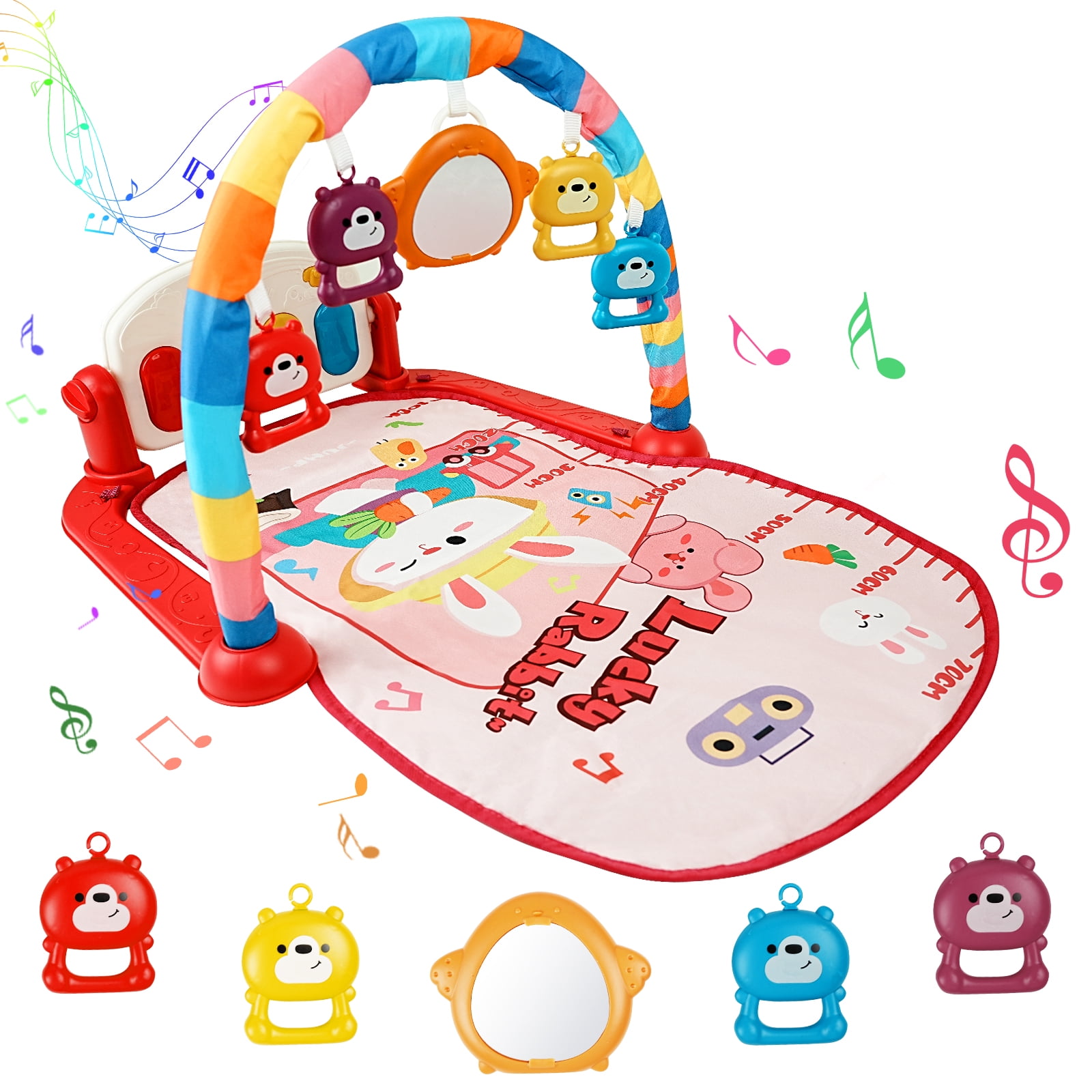 Baby Play Mat,Baby Gym Funny Play Piano Tummy Time Baby Activity Gym ...