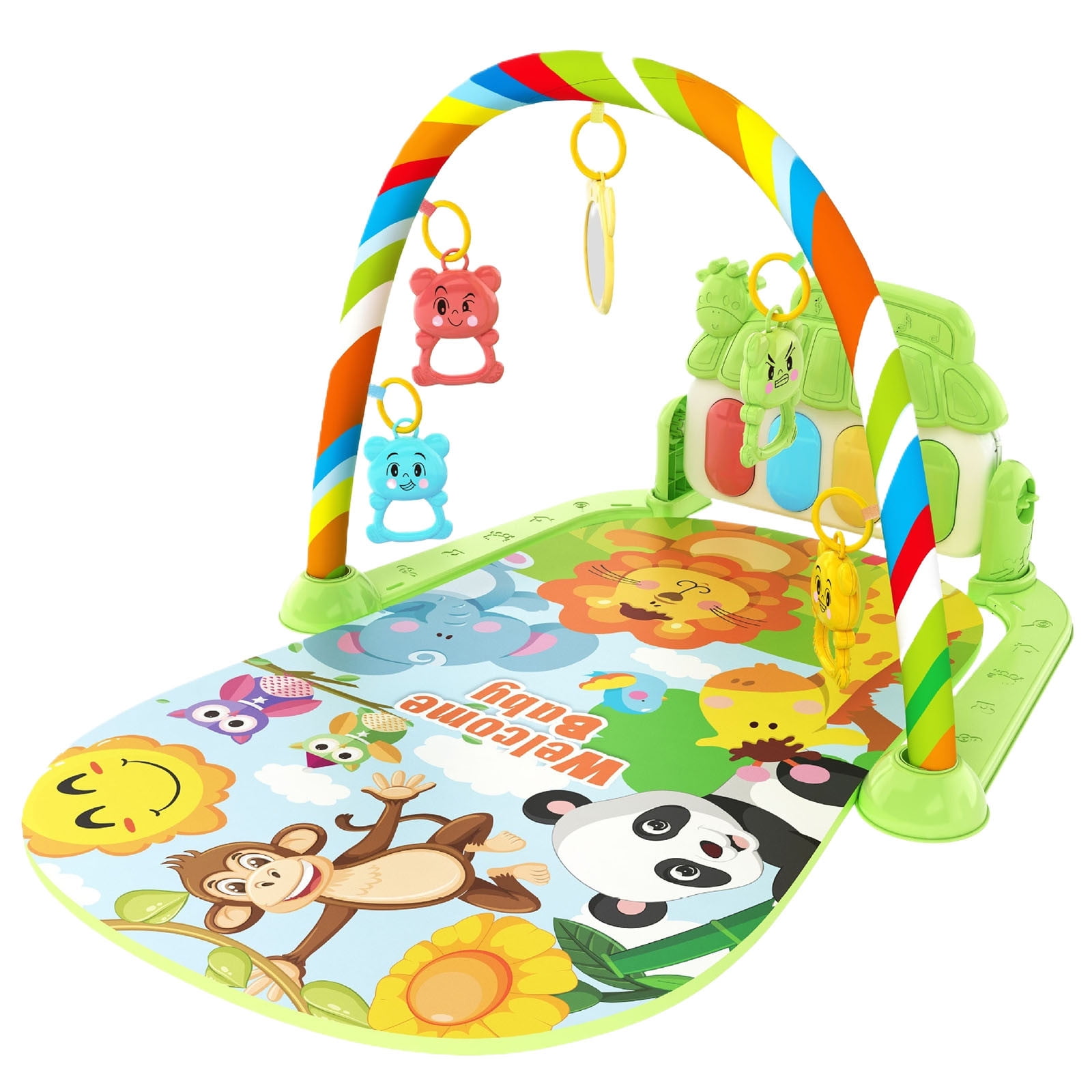 Baby Play Mat Baby Gym,Funny Play Piano Tummy Time Baby Activity Mat ...
