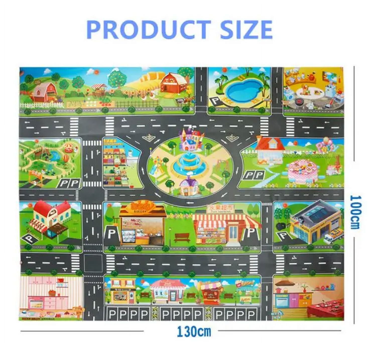 Baby Play Mat City Traffic Car Park Waterproof Parking Lot Kids Playmat ...
