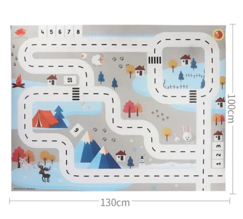 Baby Play Mat City Traffic Car Park Waterproof Parking Lot Kids Playmat ...
