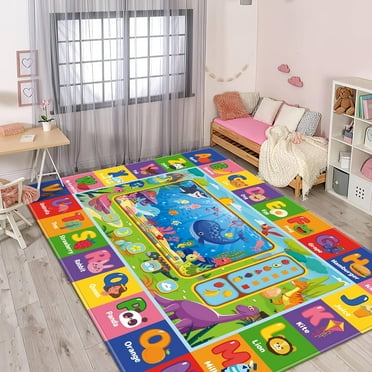 Kids Rug Play Mat, Playtime Collection ABC, Shape, Season, Month, Week ...