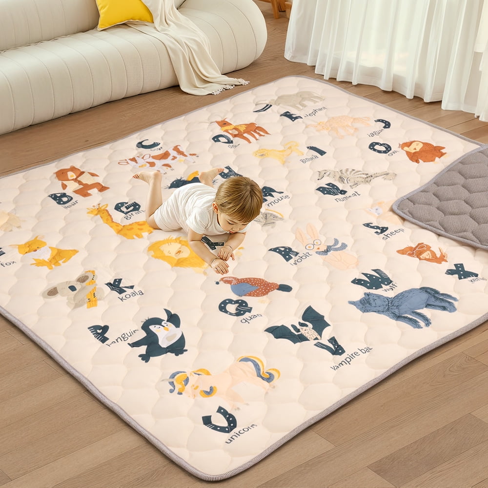Baby Play Mat, Novashion Thicken Soft Cotton Baby Playmats, Foldable ...