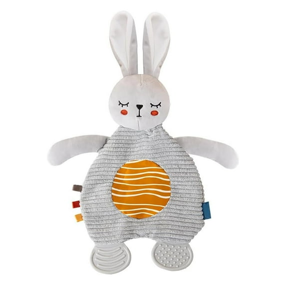 Baby Play Mat Soft Blanket with Teether Soothing Toy Comfort Animal ...