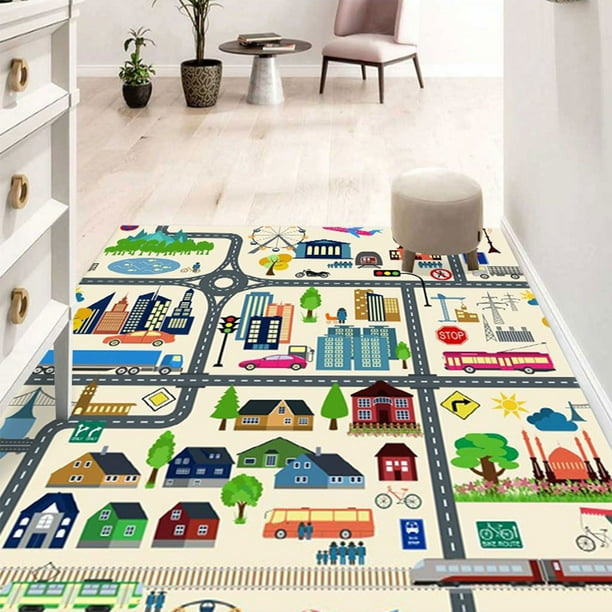 Baby Play Mat for Floor,Kids Rugs with Car Roads 32×63inch Large Play ...