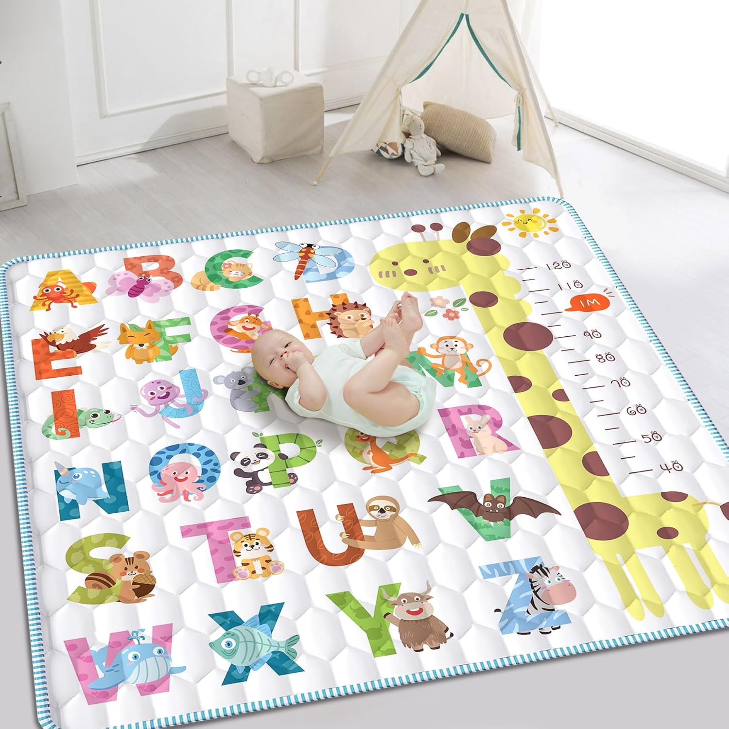 Baby Play Mats for Floor, 71x59 Extra Large Baby Playpen Mat with ...