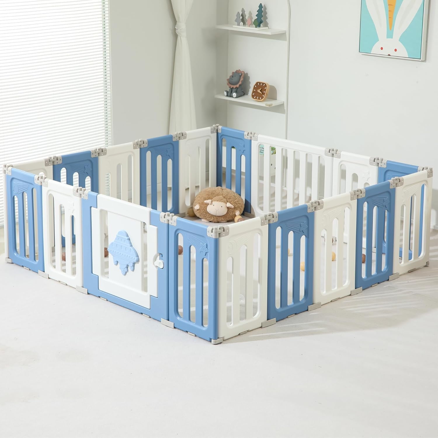 Baby Play Pen, 18 Panels Extra Large Baby Playpen, Foldable Play Pens ...
