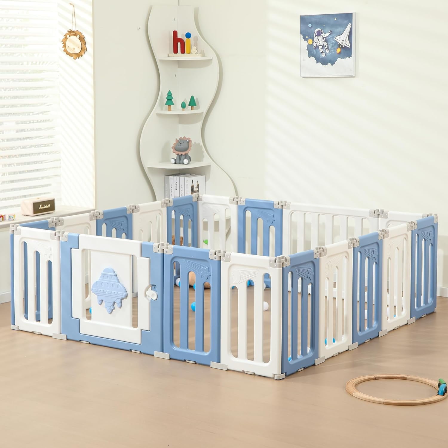 Baby Play Pen - 18 Panels Extra Large Playpen for Toddlers, Foldable ...