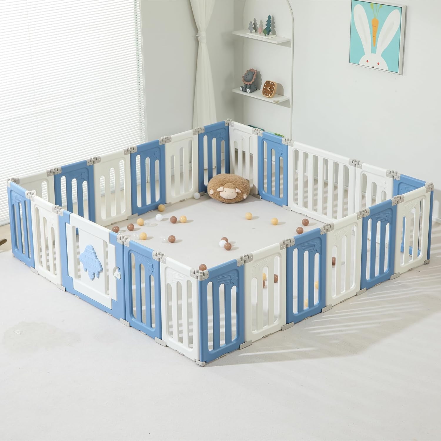 Baby Play Pen, 22 Panels Extra Large Baby Playpen, Foldable Play Pens ...