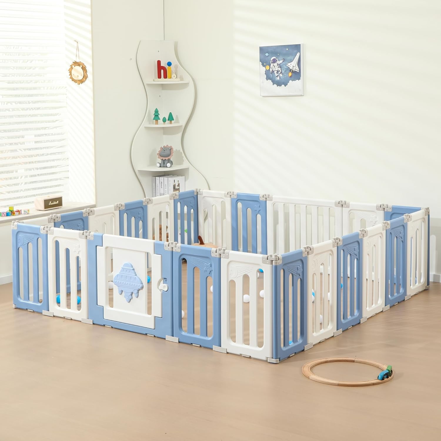 Baby Play Pen - 22 Panels Extra Large Playpen for Toddlers, Foldable ...