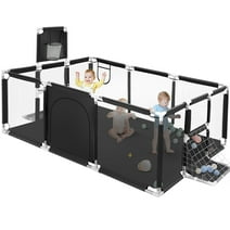 TEAYINGDE Baby Playpen,71 Inch Extra Large Baby Playard With Basketball ...
