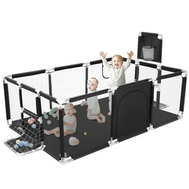 CycloneSound Baby Playpen Center Foldable Play Yard w/ Game Wall and ...