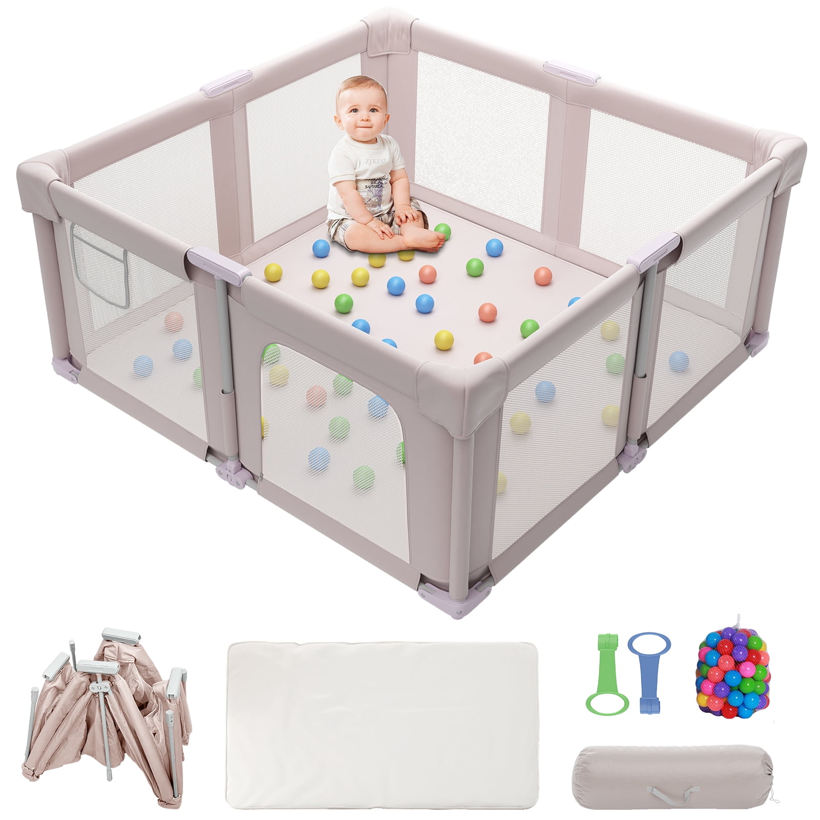 Baby Playpen 51" x 51", Play Pens for Babies and Toddlers Baby Fence ...