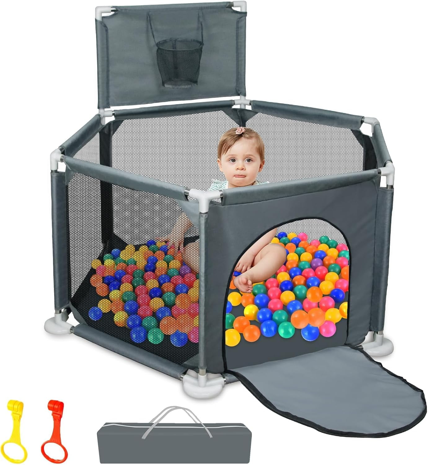 Baby Playpen for Babies and Toddlers, 50" x 50" Foldable Small Baby ...