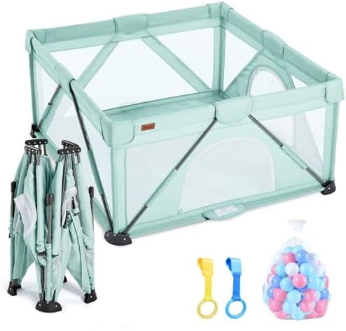 Baby Playpen Foldable, Playard for Babies and Toddlers, Portable ...