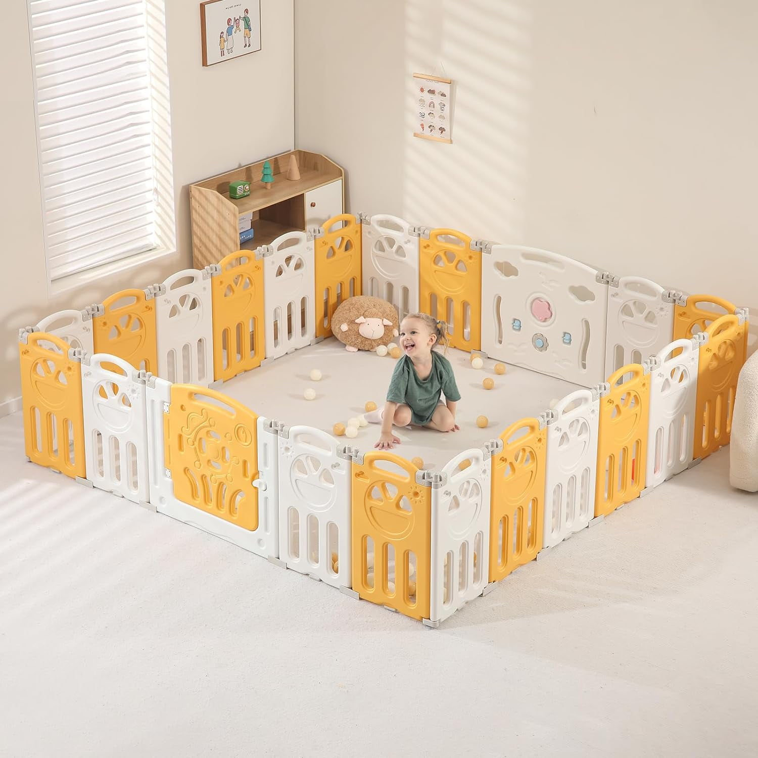 Baby Playpen, Foldable Baby Playpen, Playpen for Babies and Toddlers ...