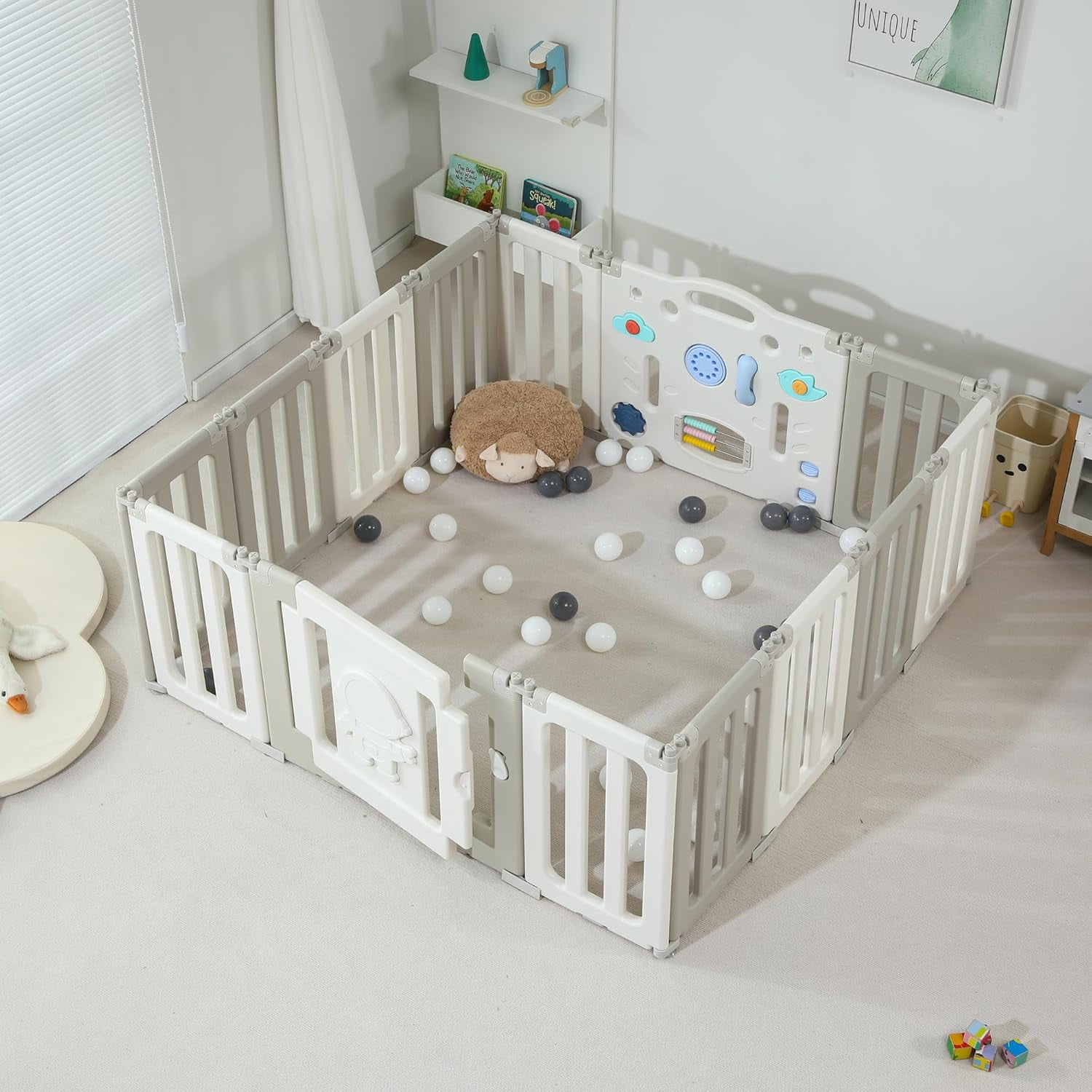 Baby Playpen, Kids Activity Centre Safety Play Yard, Foldable Play Pens ...