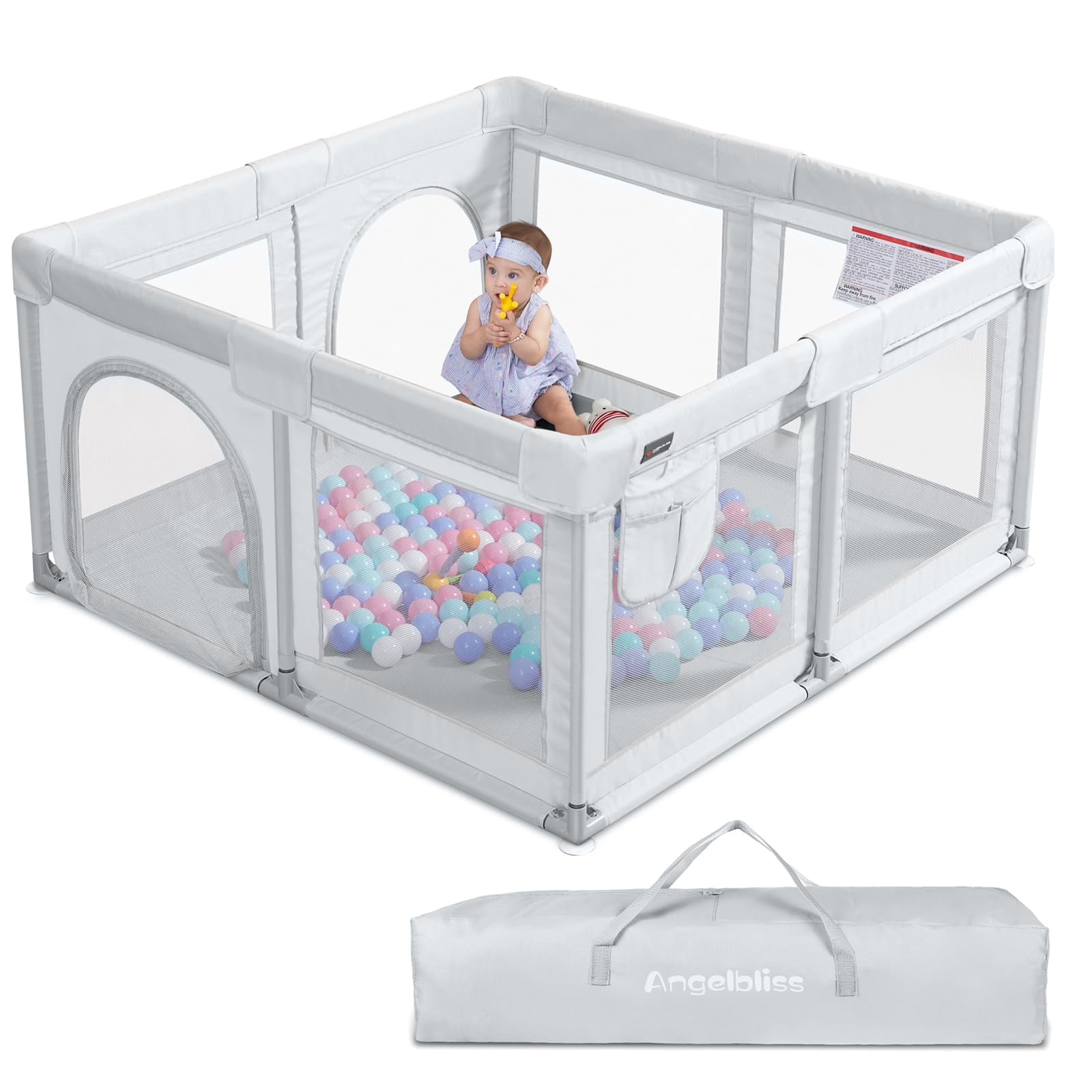 Baby Playpen, Large Baby Playard, Indoor & Outdoor Kids Activity Center ...