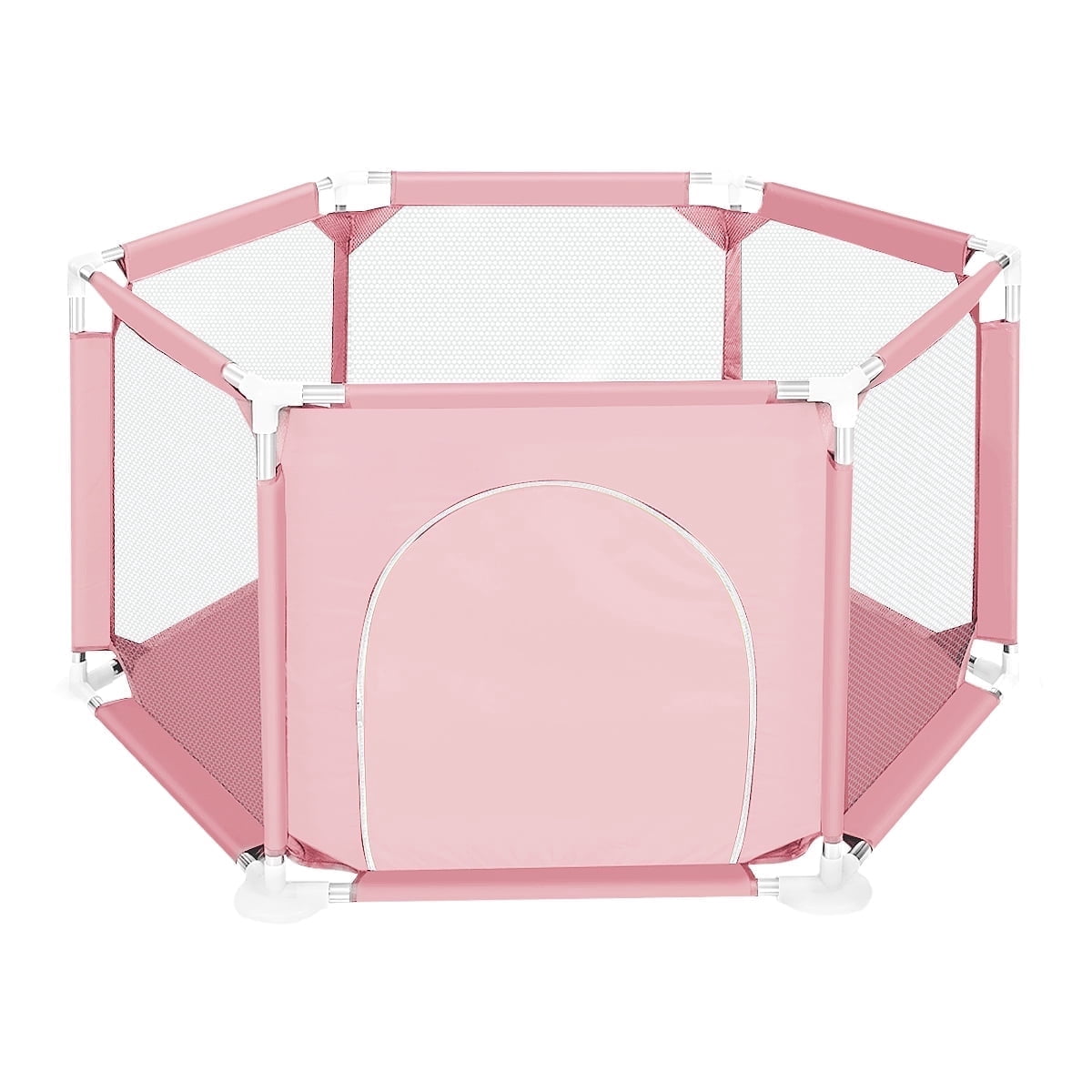 Millhouse Easy-Assembly Portable 6-Panel Baby Playpen Travel Play Yard ...