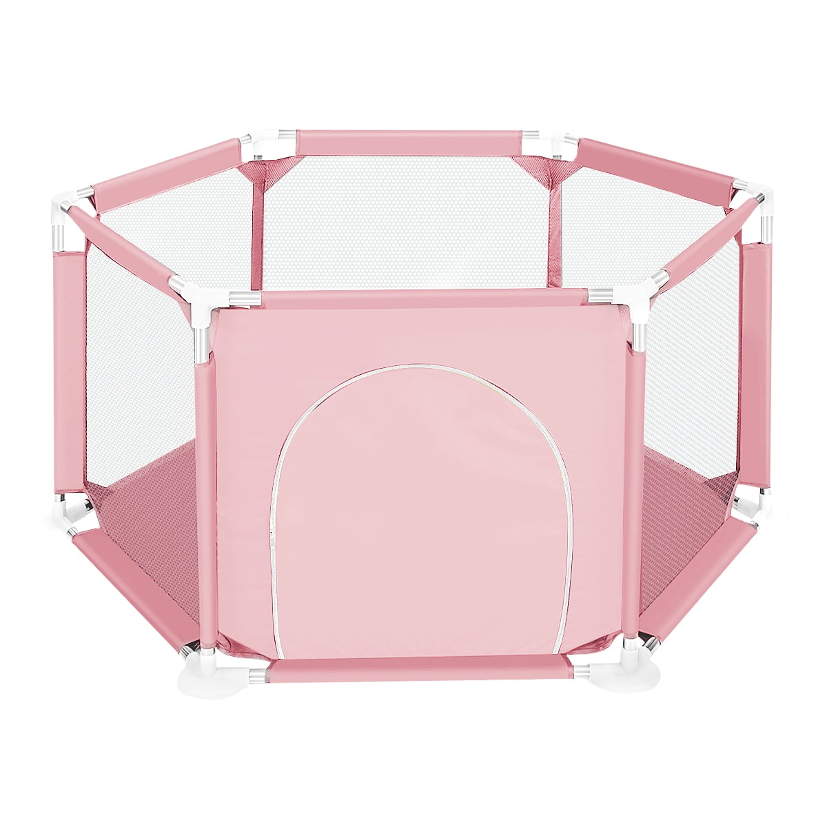 Millhouse Easy-Assembly Portable 6-Panel Baby Playpen Travel Play Yard ...