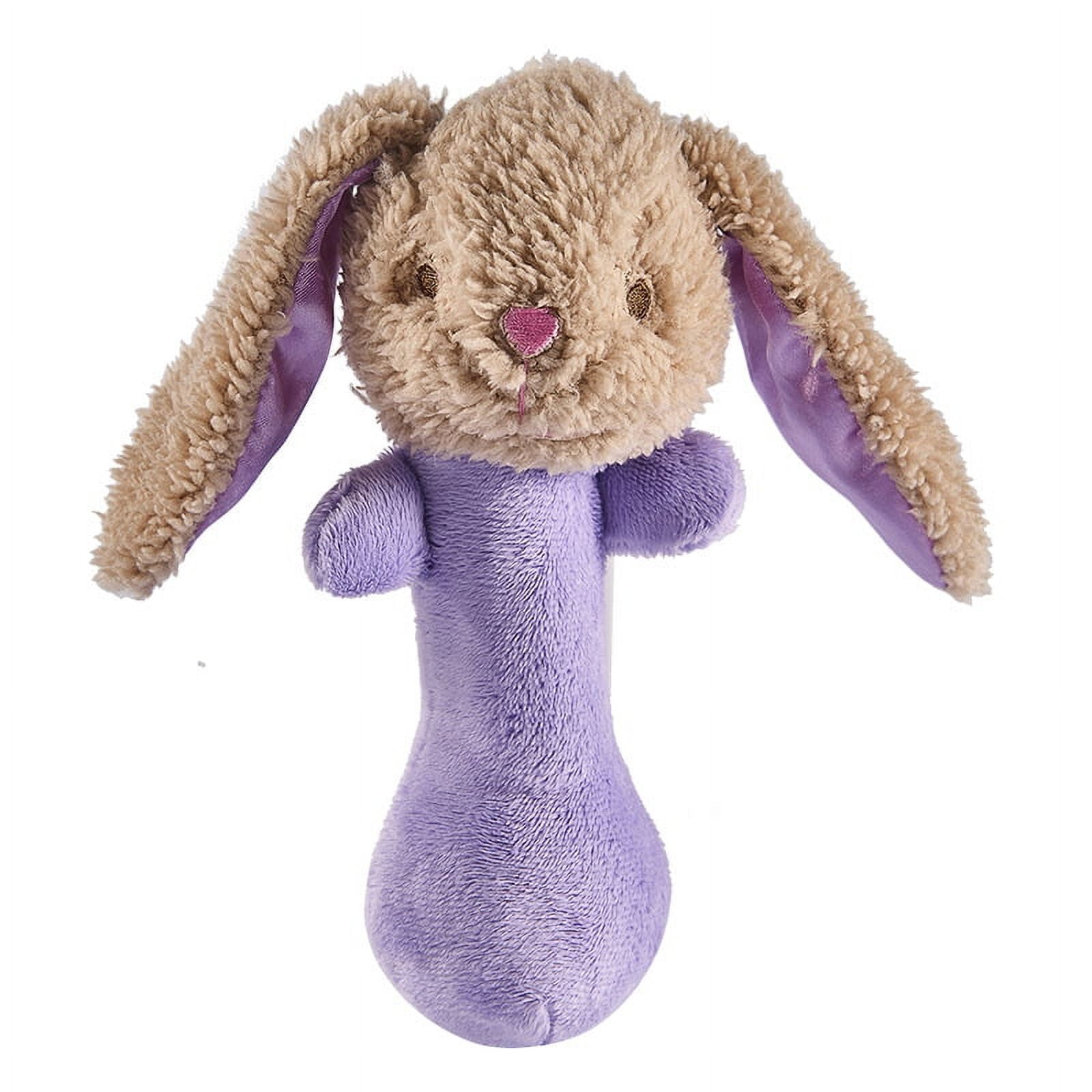 Baby Plush Toy Rattle Grab Stick-Purple Rabbit Room Accent Endearing ...