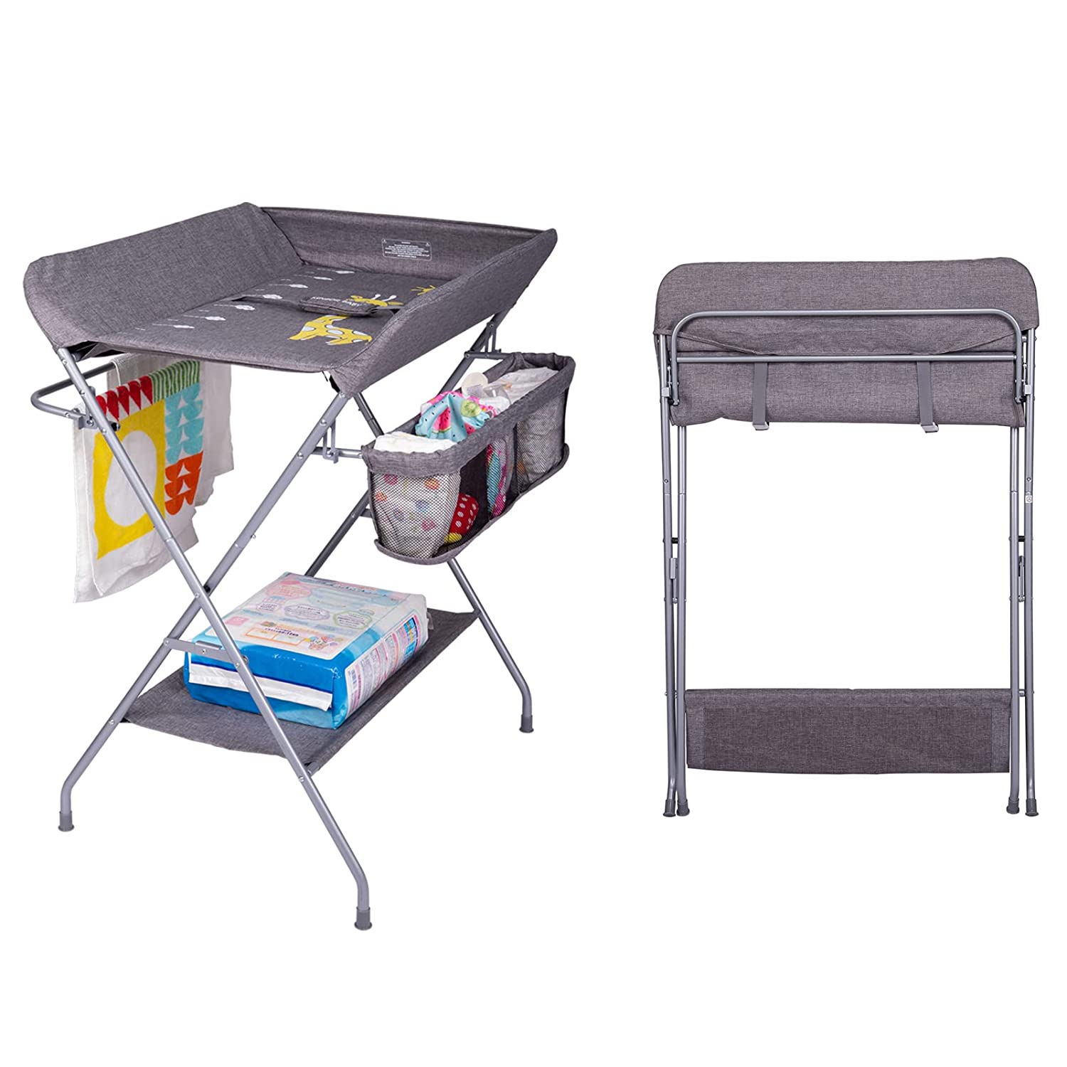Baby Portable Changing Table Organizer - Foldable Changing Table With ...