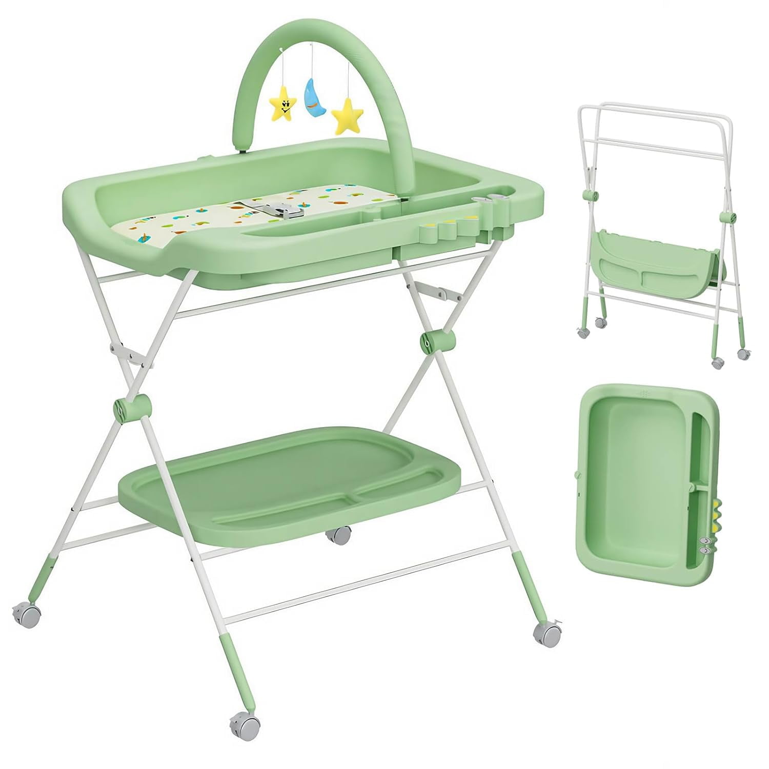 Baby Portable Diaper Changing Table, Folding Diaper Changing Station ...