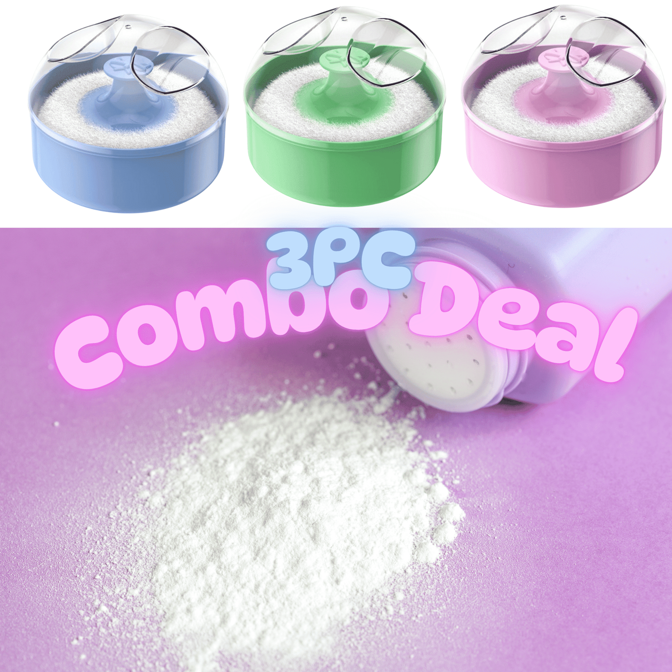 Baby Powder Puff Soft Body and Face Applicator | Infant & Toddler ...