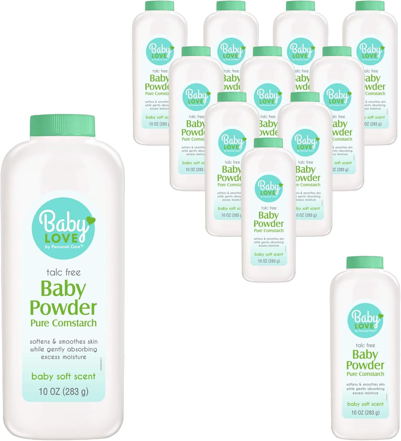 Baby Powder, Pure Cornstarch, 10-oz. (pack of 12) - Walmart.com