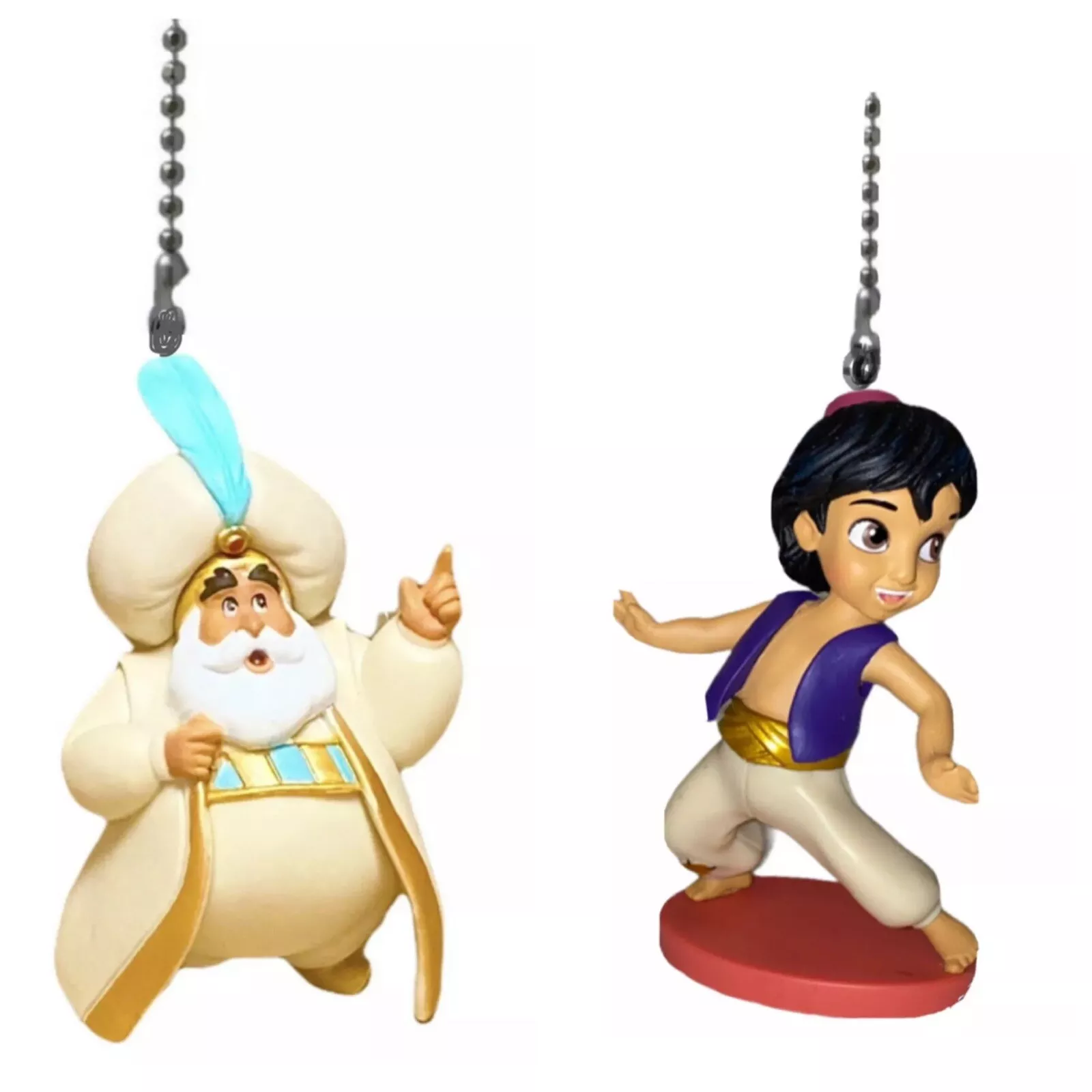 Baby Prince Aladdin & Sultan Fan Lamp Light Pull Chain Figure Figurine ...