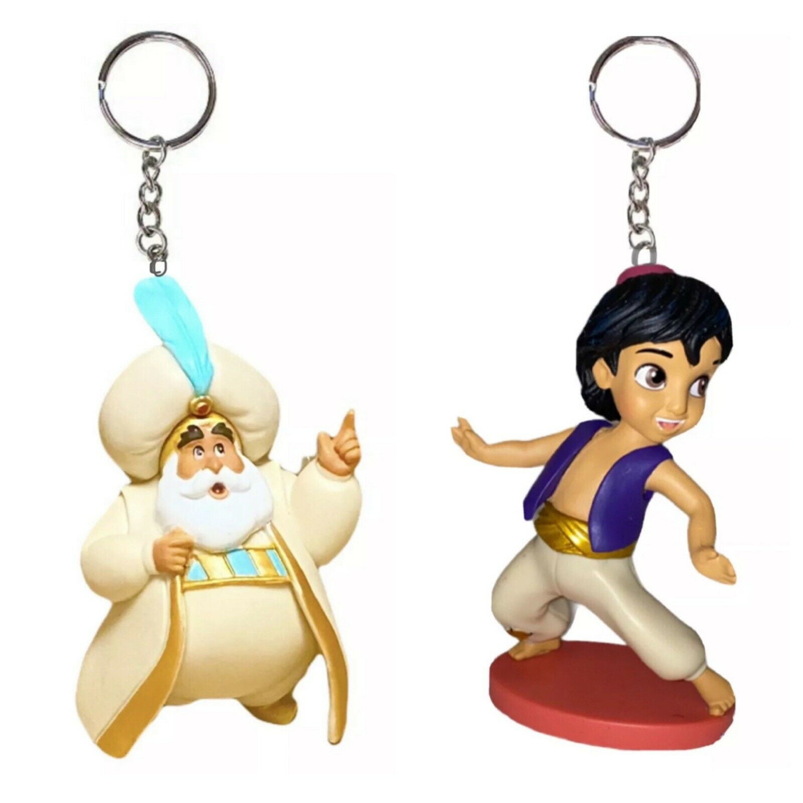 Baby Prince Aladdin & Sultan Key Ring Keychain Figure Charm Figurine ...