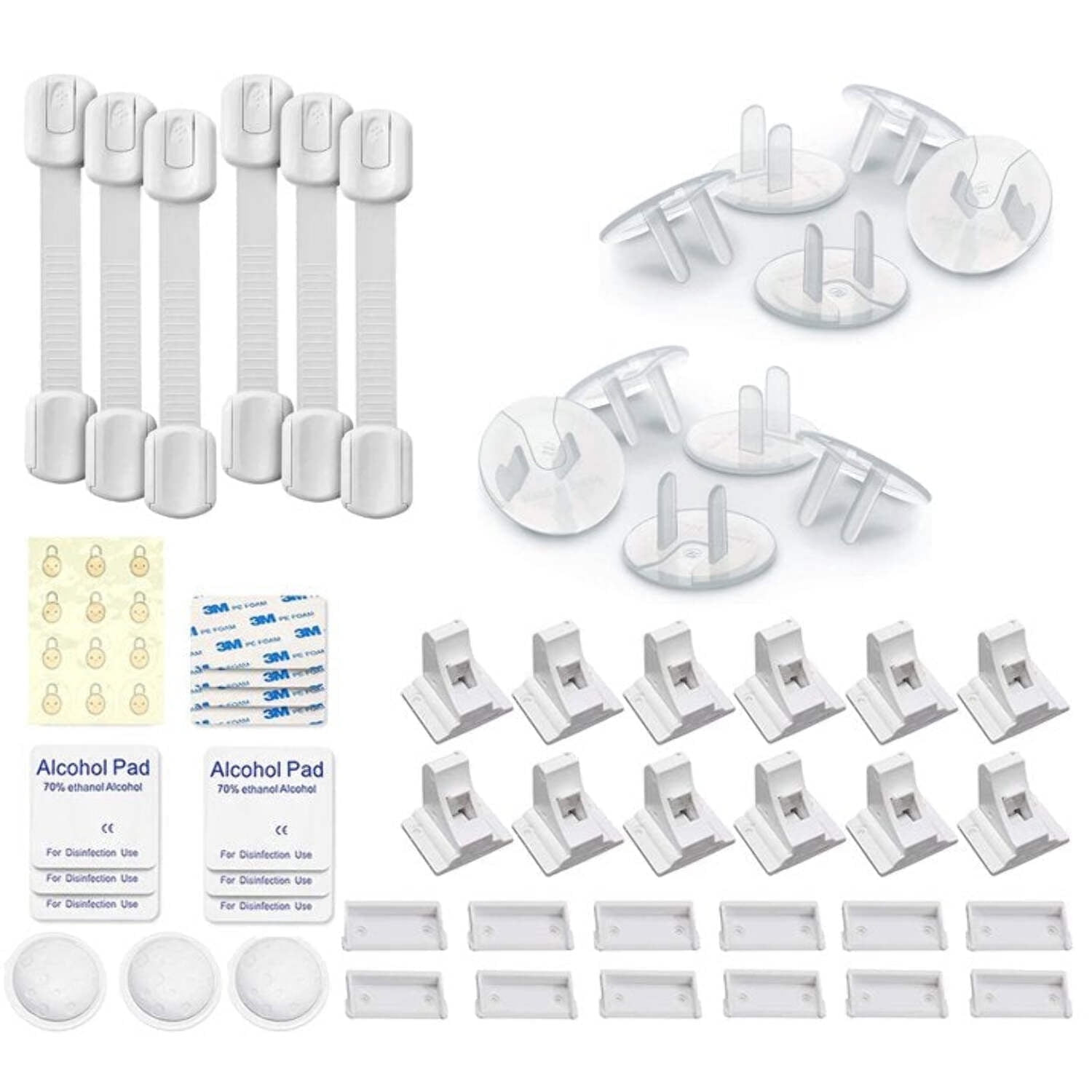 Baby Proof Me Child Safety Bundle, Magnetic Cabinet Locks, Safety Strap ...