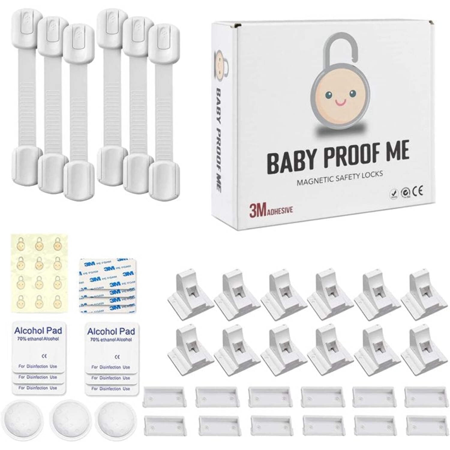 Baby Proof Me Child Safety Bundle – 6-Pack Safety Strap Locks, 12-Pack ...