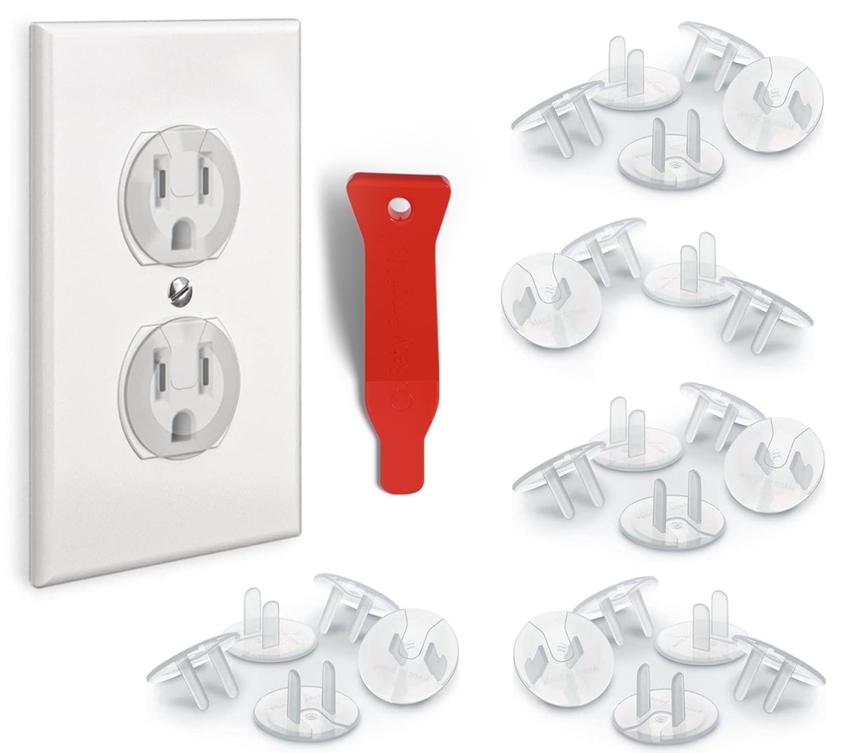 Baby Proof Me Outlet Plug Covers 24-Pack Childproof Socket Covers for ...
