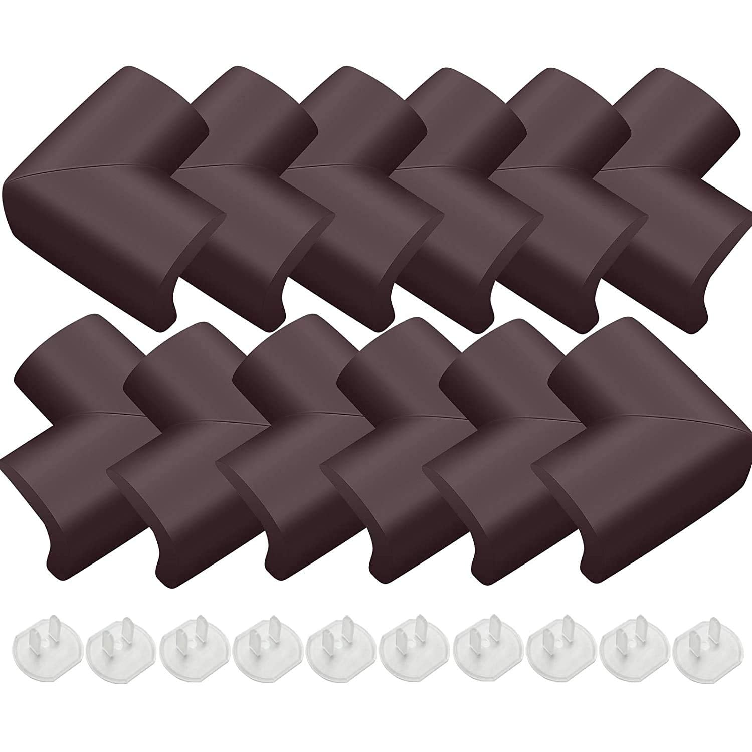 Baby Proofing Corner Protector (12 Pack) NBR Material Thickening Brown ...