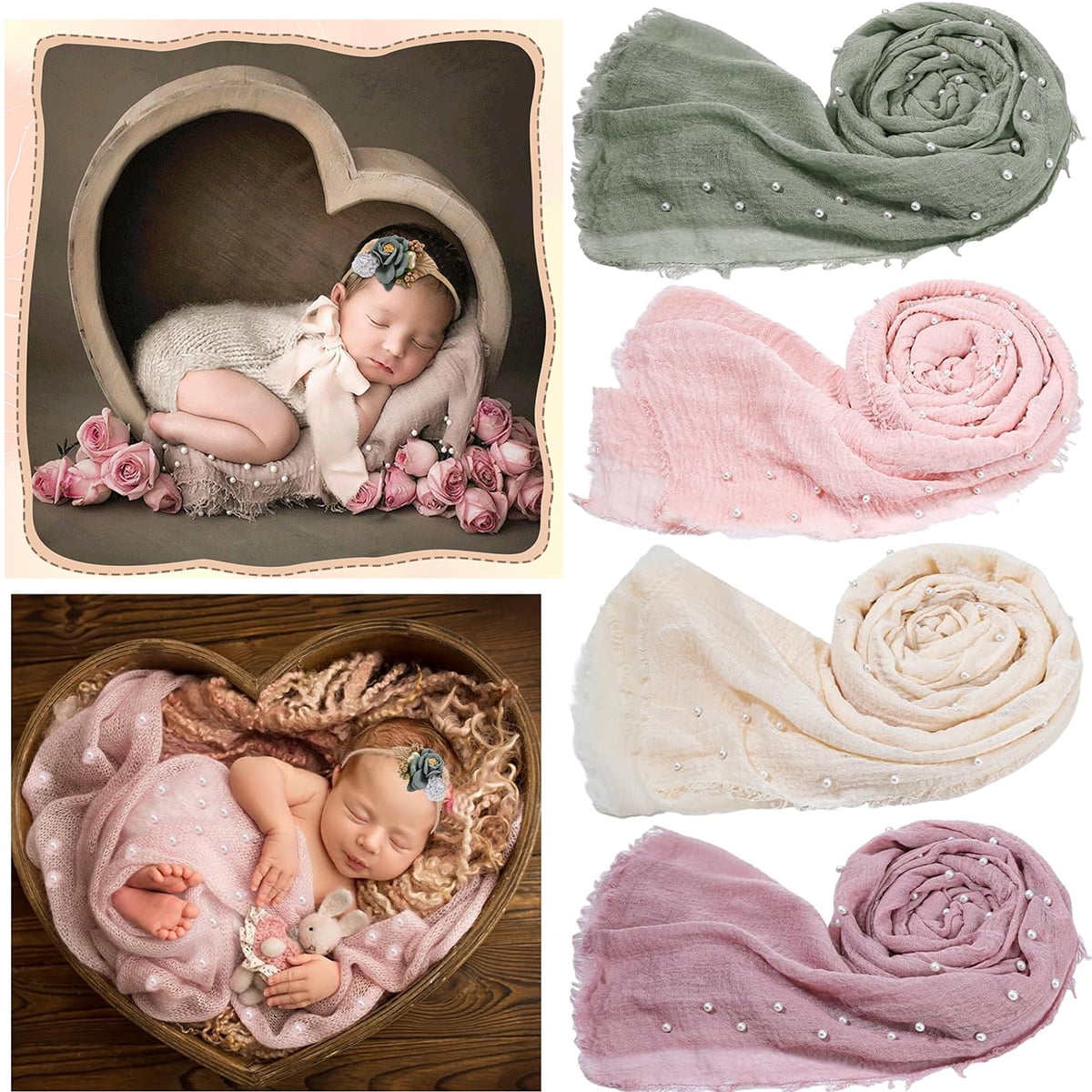 Baby Props Photography Wrap Kit, Newborn Photography Props, Handmade ...