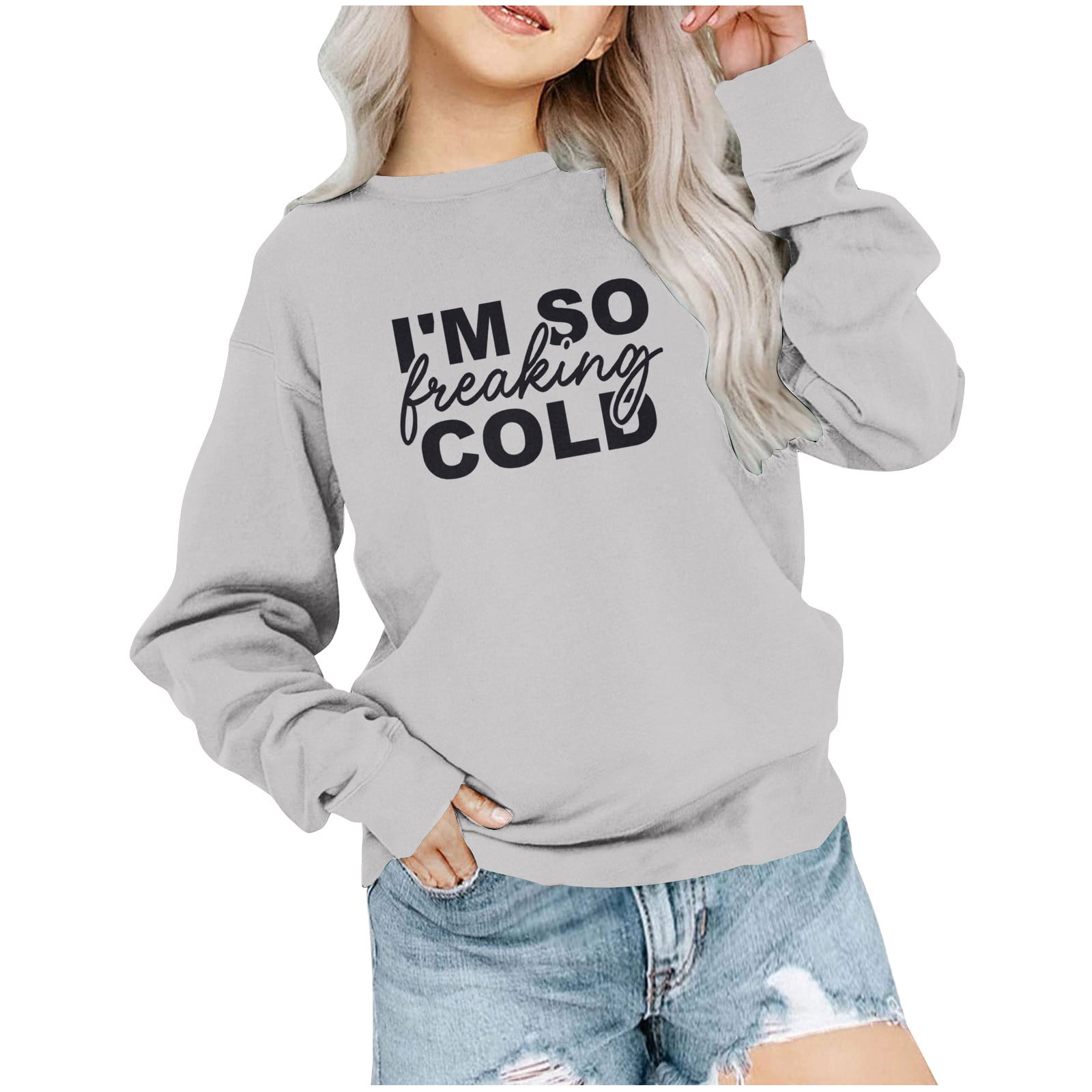 Baby Pullover Sweatshirt Girls Crewneck Oversized Sweatshirt Kids ...