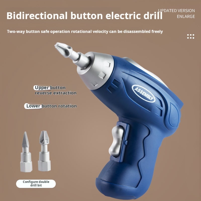 Baby Puzzle Assembling Toys Toolbox Electric Screwdriver Screw Repair ...