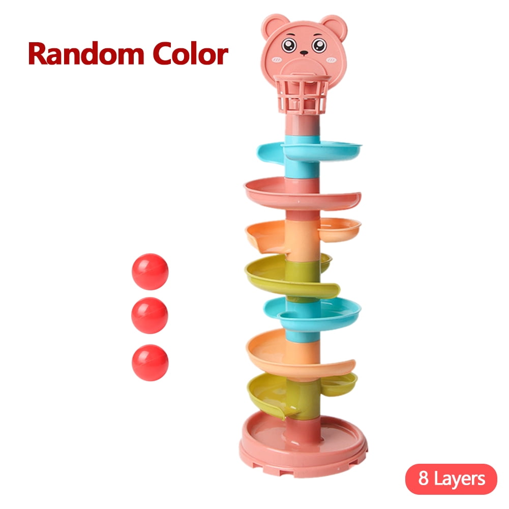 Baby Puzzle Kids Fun Track Turn Around 0-3 Years Old Track Rolling Ball ...