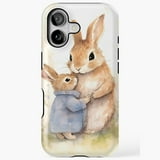 Baby Rabbit Hugging Mother Wildlife iPhone Case 17 11 12 13 14 15 16 ...