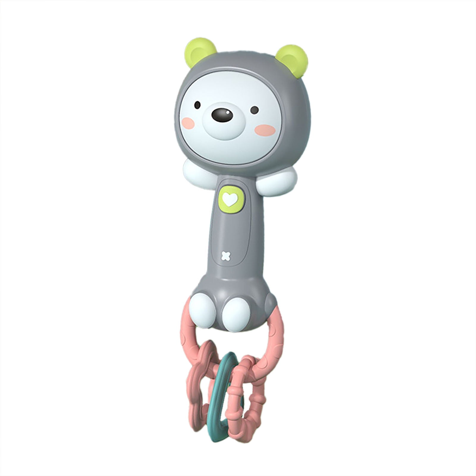 Baby Rattle Cartoon Animal Sound Light Grip Training Intelligent Sensor ...