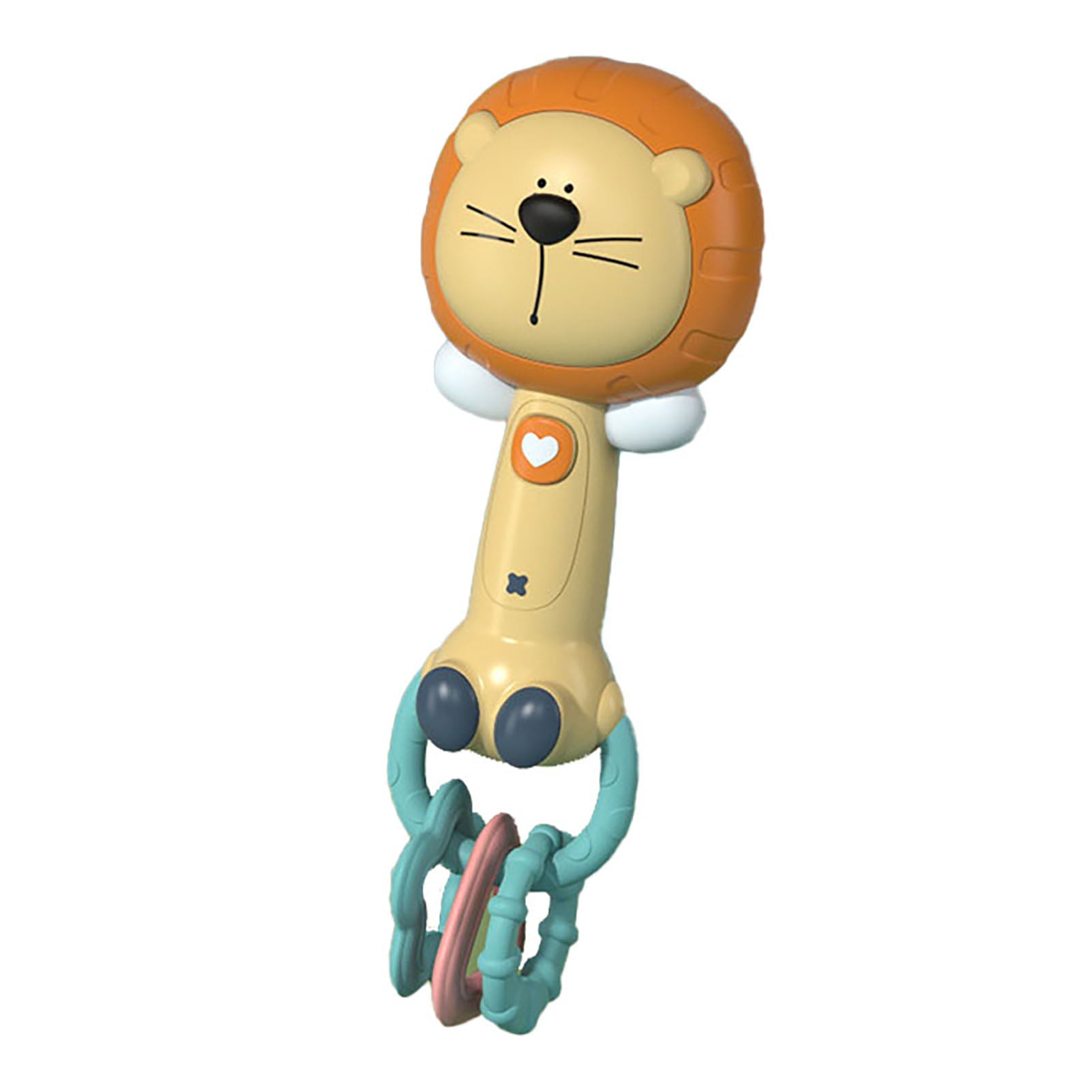 Baby Rattle Cartoon Animal Sound Light Grip Training Intelligent Sensor ...