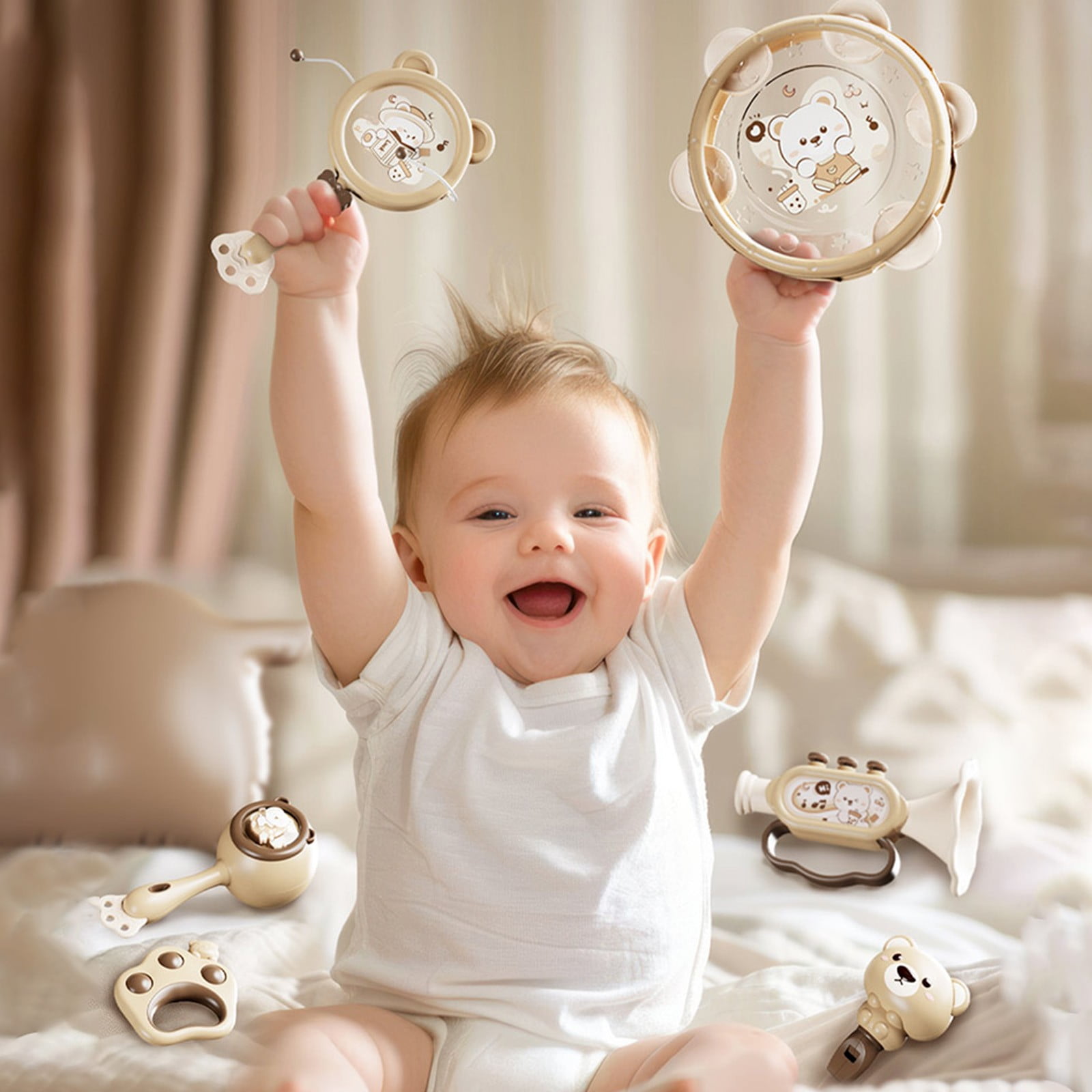 Baby Rattle Set,Newborn Toy Collection,Infant Maracas And Rattles,Early ...