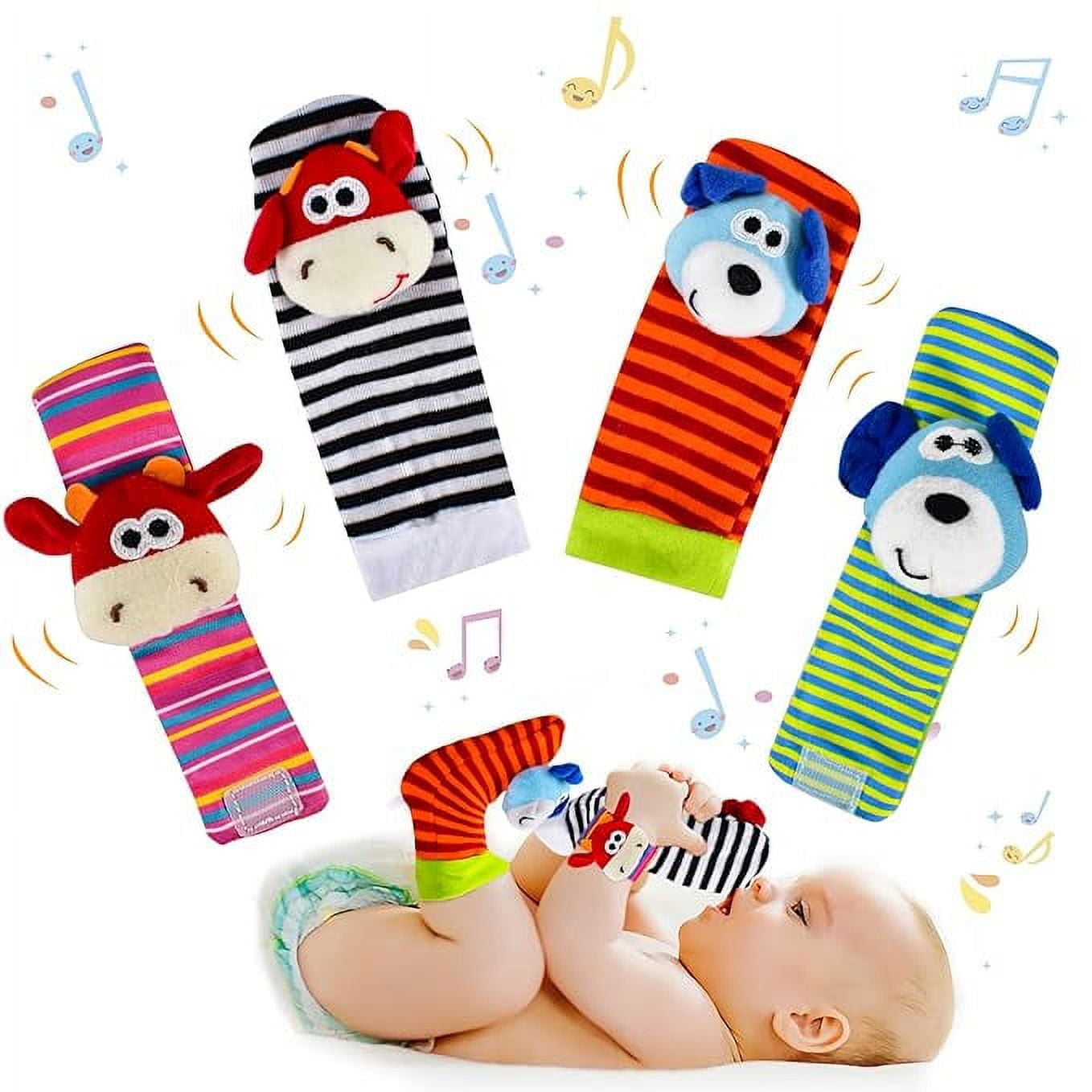 Baby Rattles 0-6 Months-Wrist Rattles for Babies-Baby Rattle Socks-Baby ...