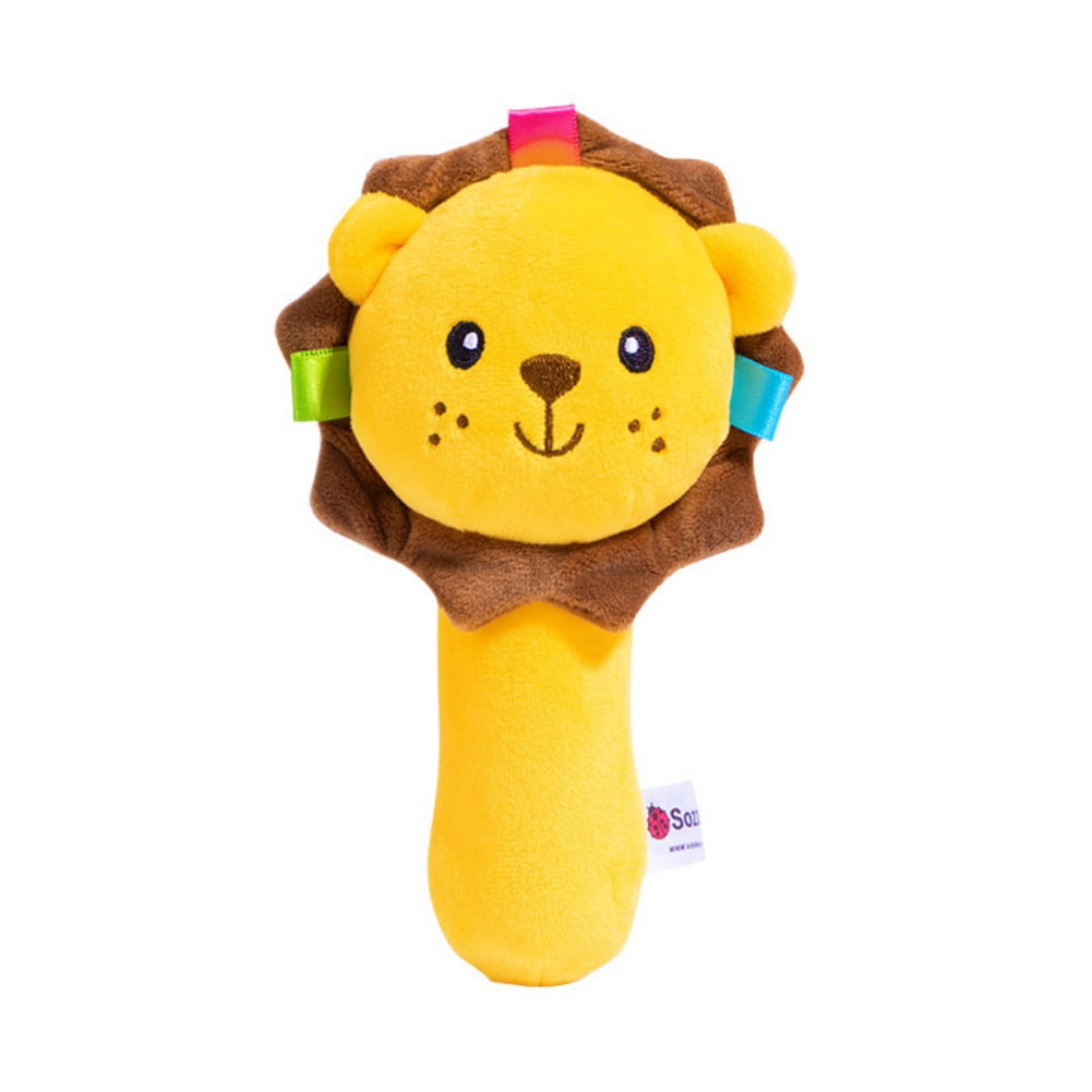 Baby Rattles Plush Toys, Soft Sensory Hand Grip Early Educational Toy ...