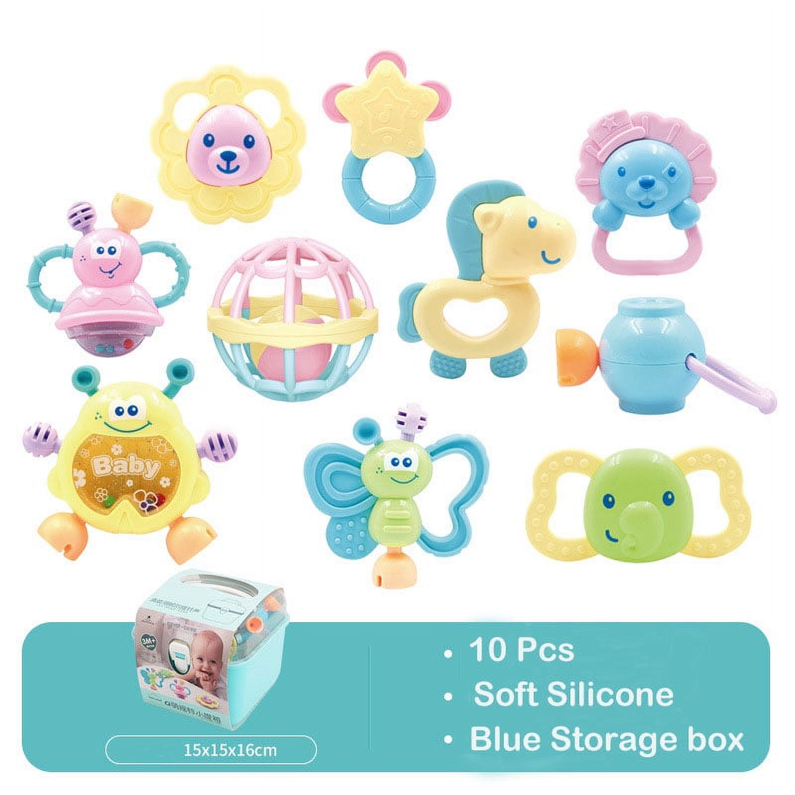 Baby Rattles Set, Infants Teether Play Toys, Newborn Toys Rattle ...