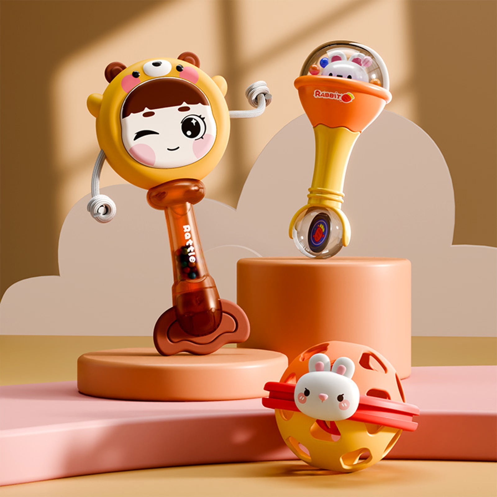 Baby Rattles & Teethers Set – Baby Toys 0-6 Months, Teething Toys 3-6 ...